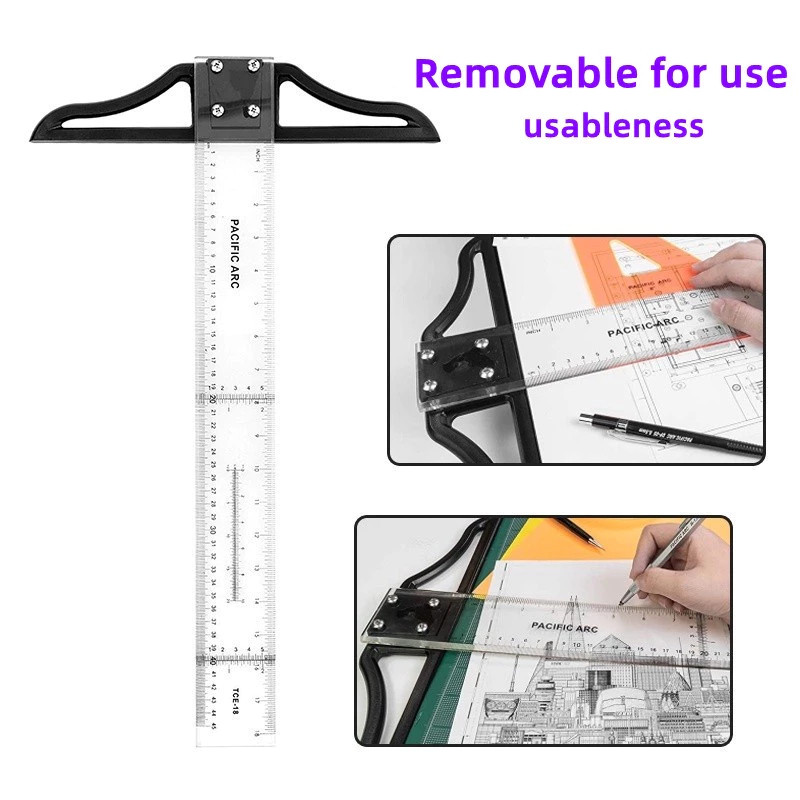T Square Ruler 60Cm Acrylic Transparent T-Ruler For Art Framing ...
