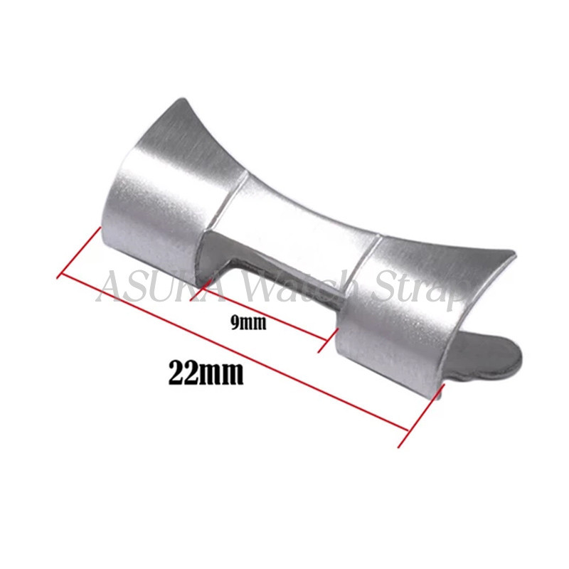 2 Pieces Universal Curved End Stainless Steel Links Arc End Watch Strap ...