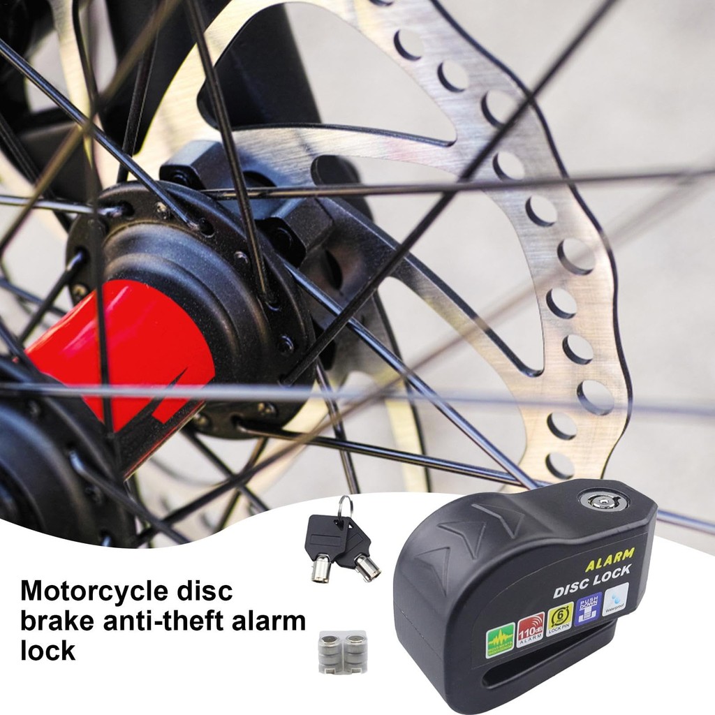 Motorcycle Alarm Lock Motorbike Anti-theft Lock Wheel Disc Brake ...