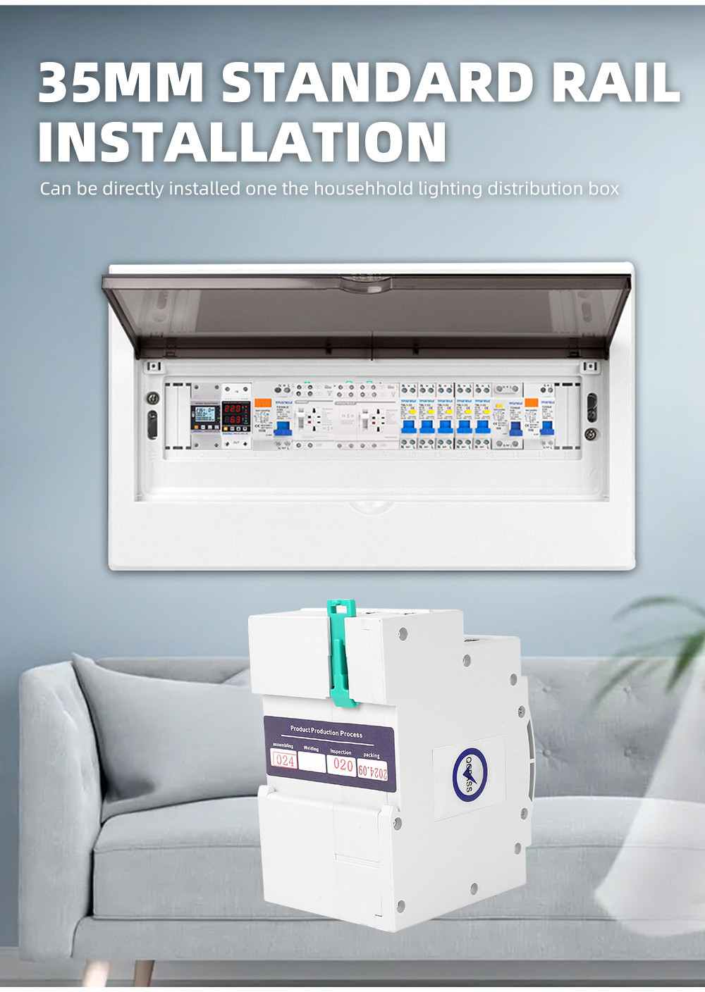 63A ATS Dual Power Automatic Transfer Switch Electrical Selector ...