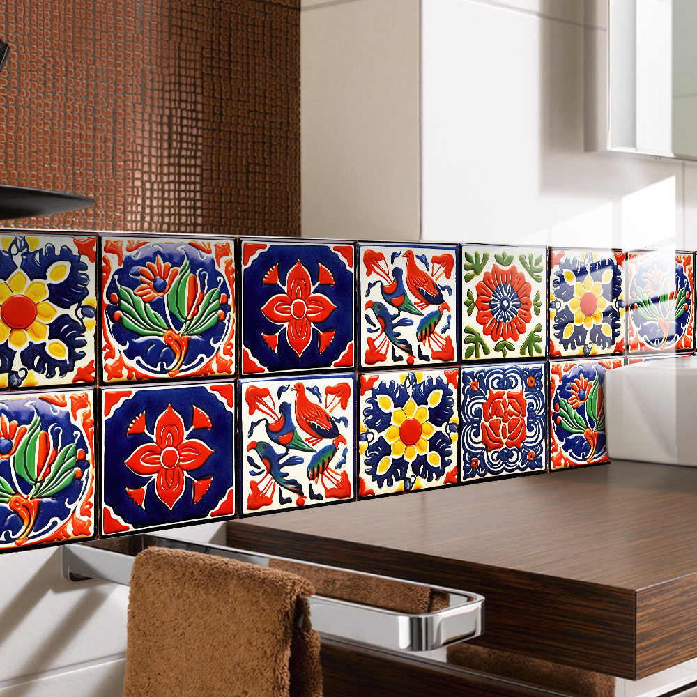 Ts360-368 Patchwork Moroccan Ceramic Tile Wall Renovation Stickers Home ...