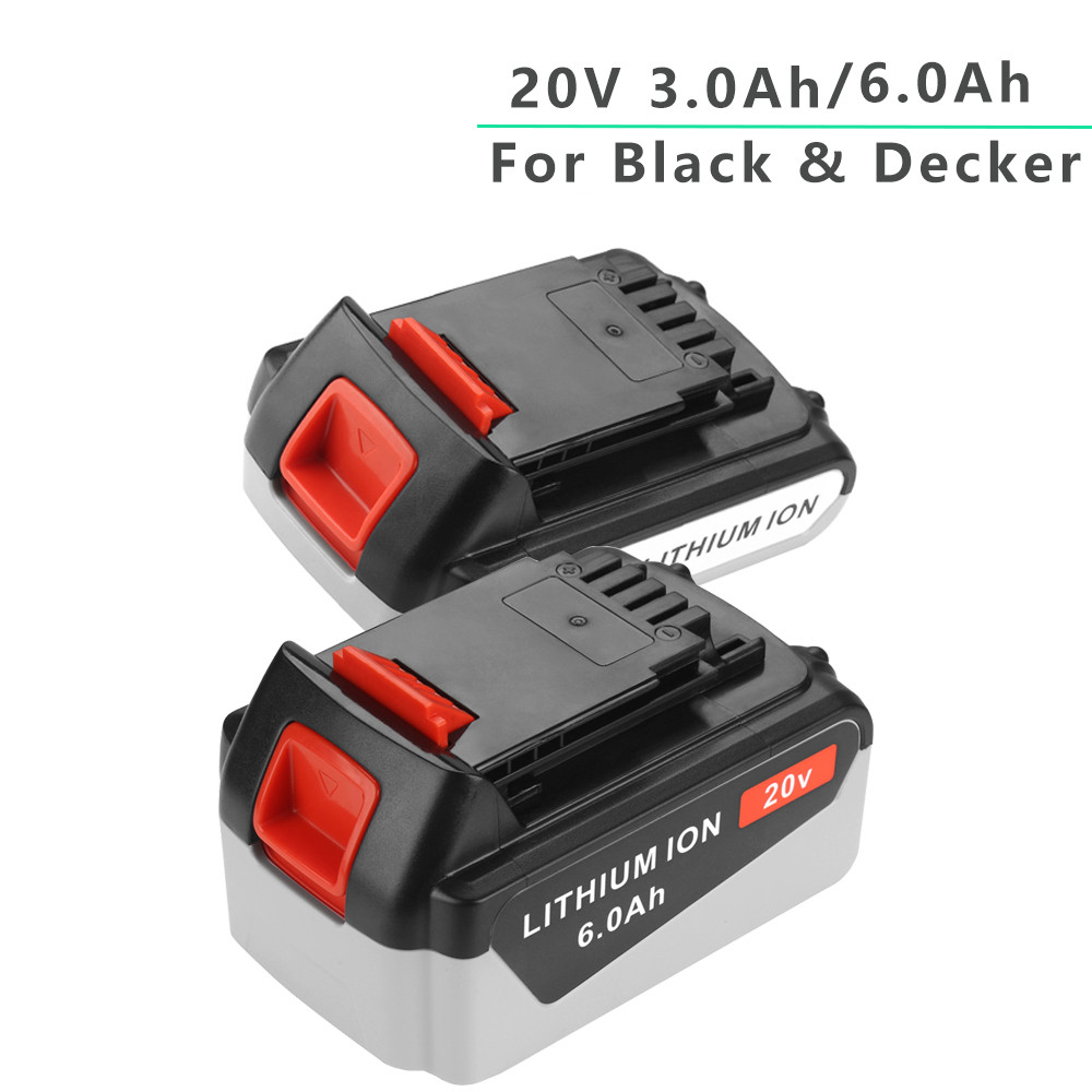20V 3.0Ah/6.0Ah Li-Ion Rechargeable Battery For Black & Decker Lb20 ...