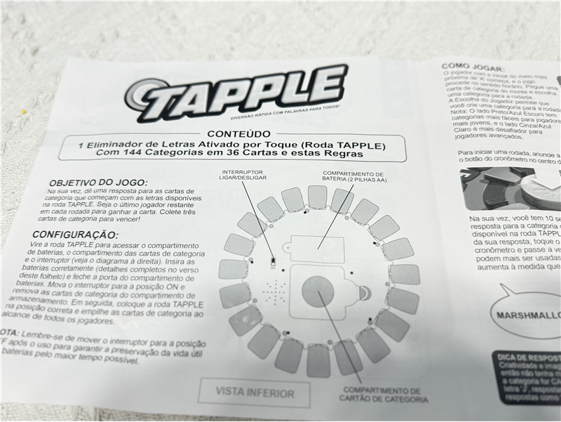 Tapple Word Game Fast-Paced Family Board Game The Quick Thinking Letter ...