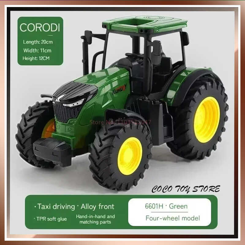 24 Rc Car Remote-Controlled Tractor Oy With Headlights 1:24 Simulation ...