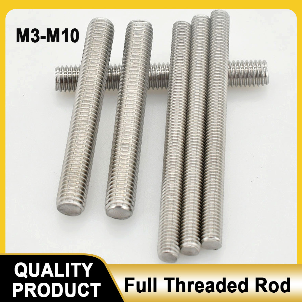 304 a Stainless Steel Full Threaded Rod M3 M4 M5 M6 M8 M10 Fully Metric ...