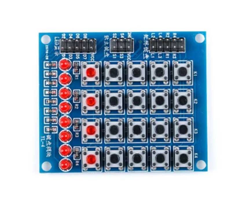 100Pcs/Lot Matrix 4-Bit Independent Keyboard Array 8-Bit Marquee 4X4 ...