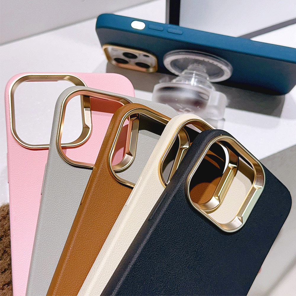 Simple Solid Color Magnetic Leather Phone Case for IPhone 11 16 15 Pro ...