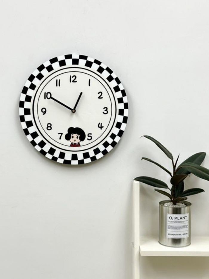 Creative Cartoon Wall Clock Dopamine Decorative Wall Clock Living Room ...