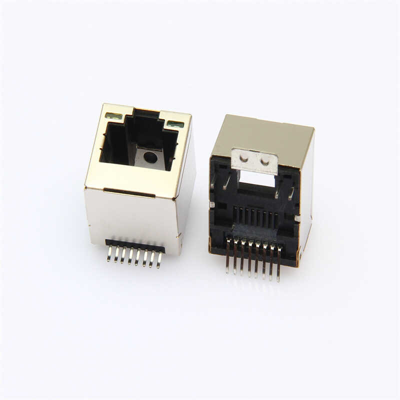 RJ45 network interface vertical 180 degree patch connector network port ...