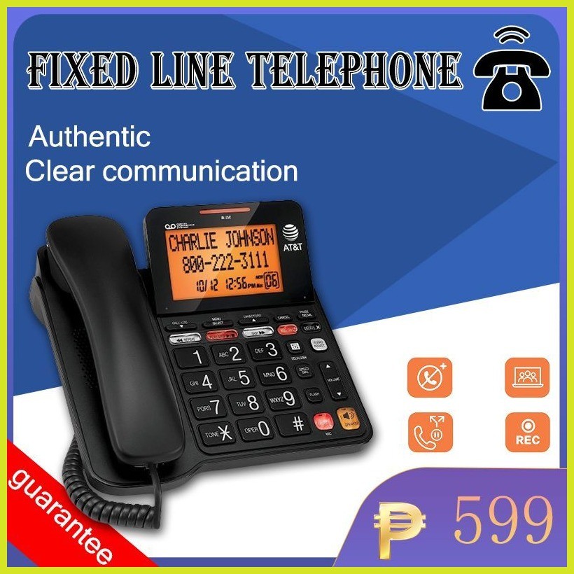∷ LCD Corded Wired Landline Telephone Home Phone Office Caller ID Landline | Shopee Philippines