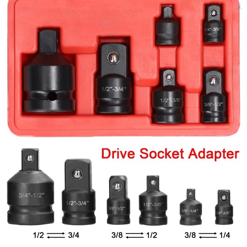6pcs Drive Socket Adapter Wrench Adapter Hand Tools Set Drive Socket ...
