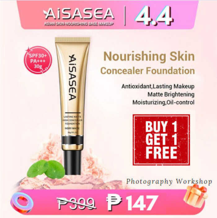 FDA AISASEA Long Lasting Matte High Coverage Liquid Foundation 30G ...