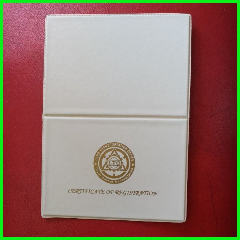 CERTIFICATE OF REGISTRATION AND LTO DOCUMENTS CARD HOLDER ( W/ GOLD ...
