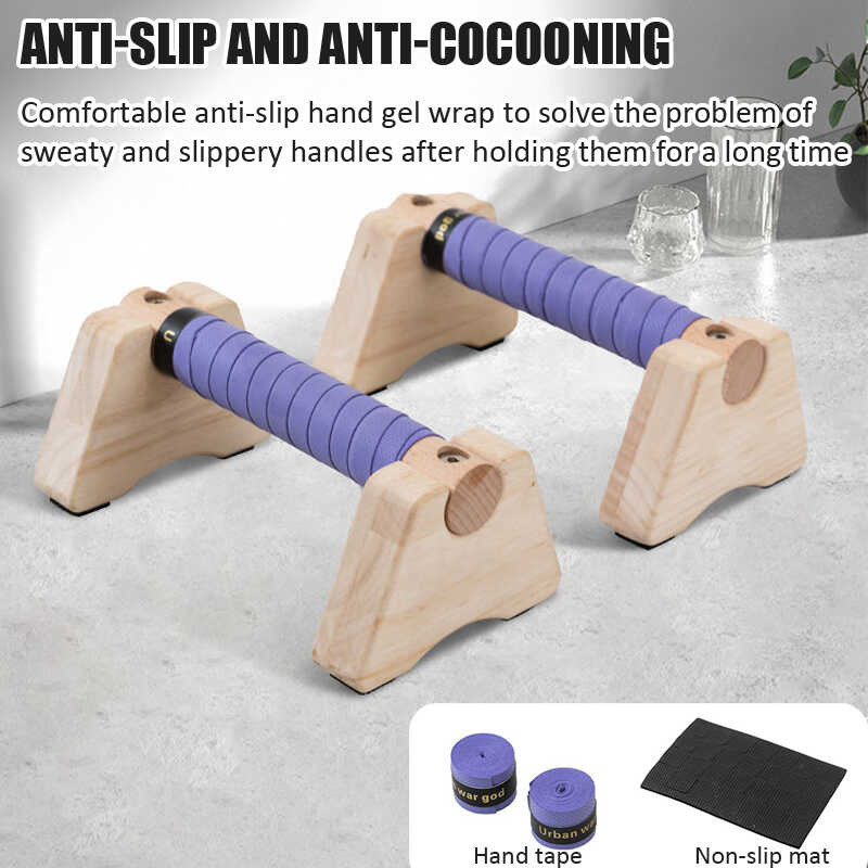 Push-Up Wooden Stand Non-Slippush Up Handles Fiess Pushup Board ...
