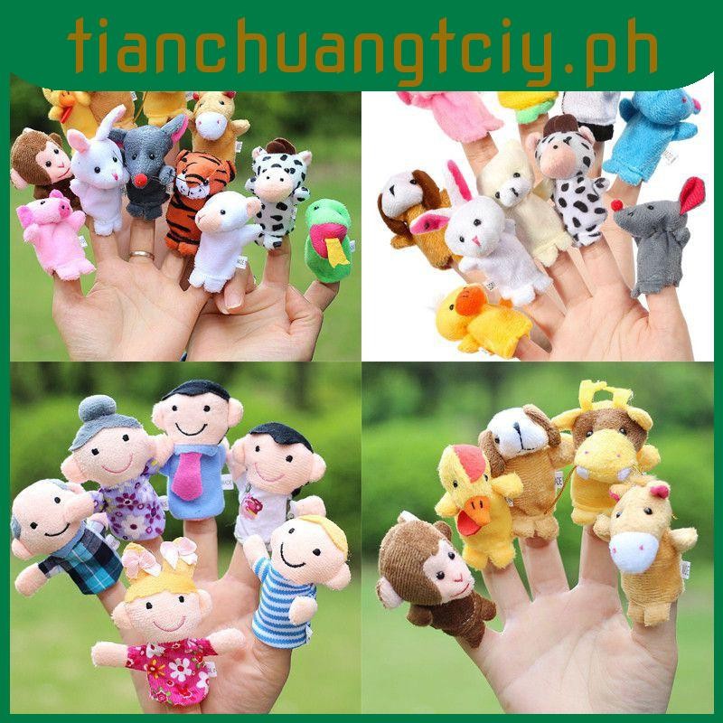 Baby Plush Toy Finger Puppets Props Animal Doll Hand Puppet Educational ...