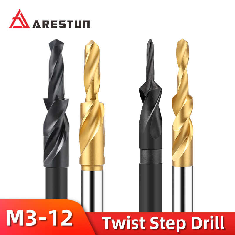 Arestun 5 Counterbore Twist Step Drill Dual Cutting Bit HSS For Metal ...