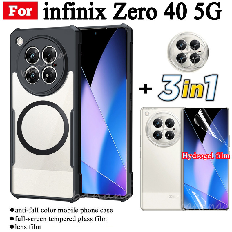 3 in 1 Infinix Zero 40 5G Shockproof Phone Case With Magnetic Wireless ...