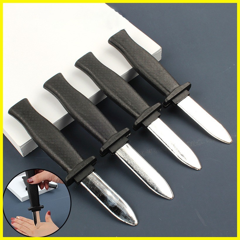 ♀ 5Pcs New April Fools ' Day Dagger Fake Knife Retractable Blade Fun ...