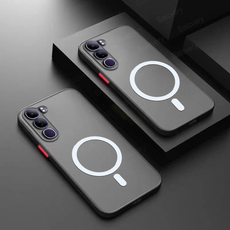 Casing For VIVO V40 Lite 5G 4G With Magnetic Sticker Matte TPU ...