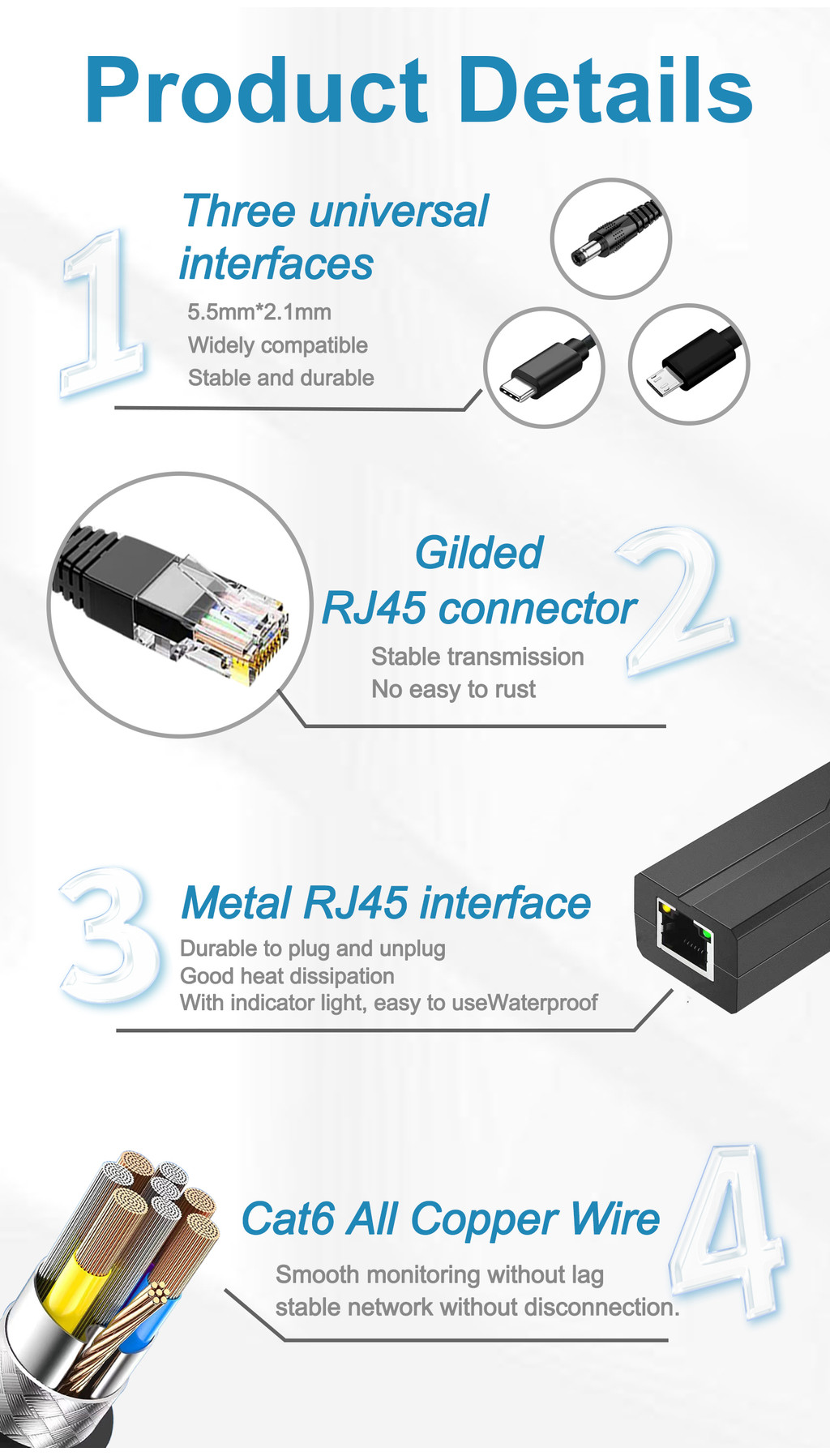 Gigabit 1000Mbps Standard PoE Splitter 48V to 12V isolated PoE power supply module | Shopee ...