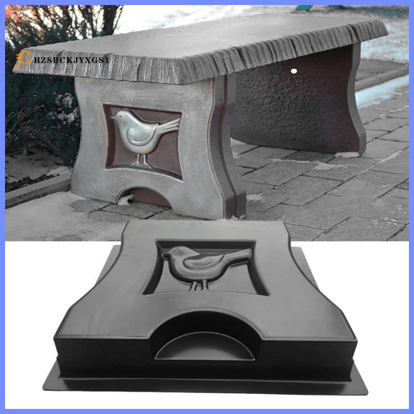 1Pcs Villa Garden Simulation Stone Bird Chair Bench Leg Mold Cement ...