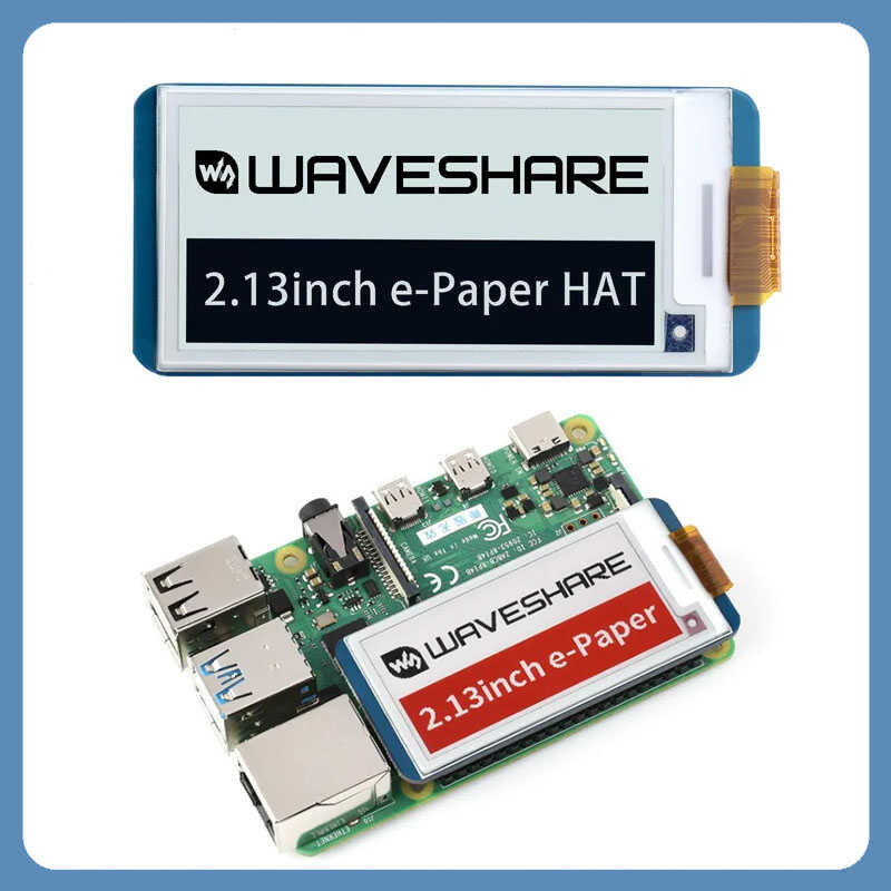 e-Paper 2.13inch E-Ink Raspberry Pi Display HAT SPI Interface 250x122 STM32 Jetson Nano for ...