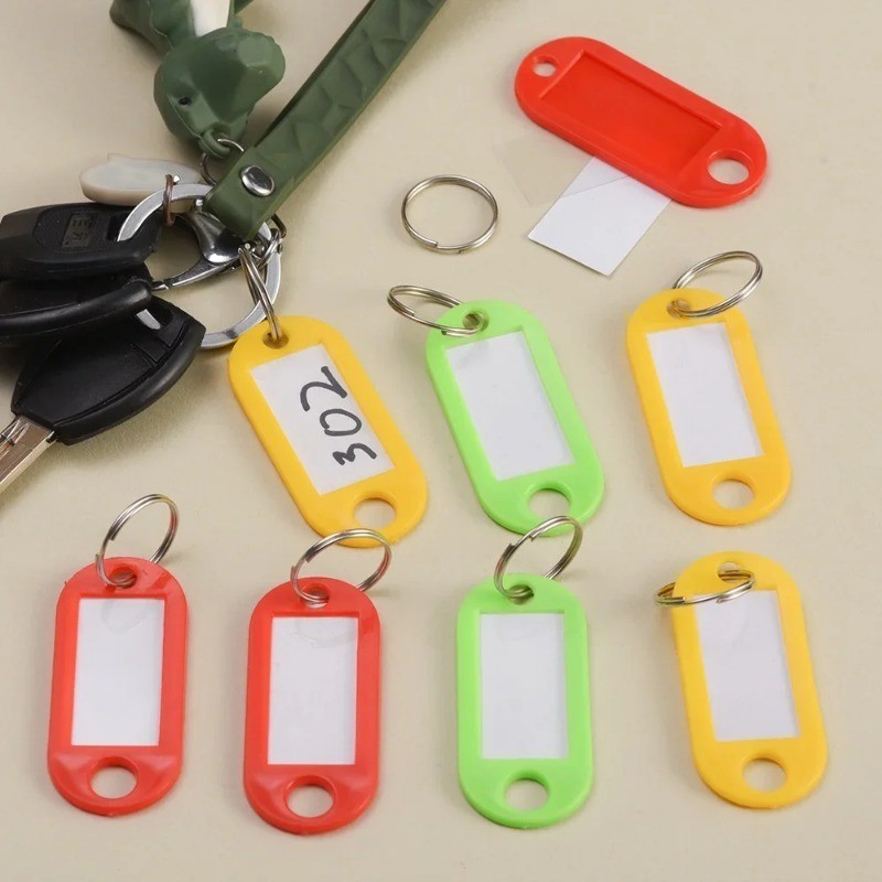 Waterproof Key Tags PP Material 10-50 PCS, Colorful Plastic Key Labels ...