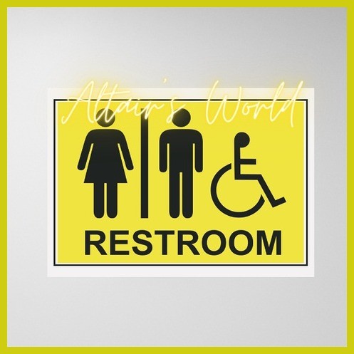 ∲ All Gender Restroom Signage | Toilet | CR Aesthetic Sign Laminated ...