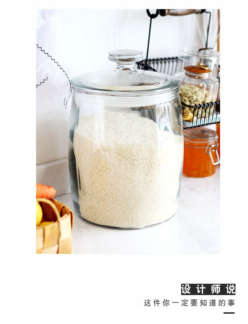 【PH Stock Fast Delivery】Rice dispenser 10kg glass jar with lid/airtight ...