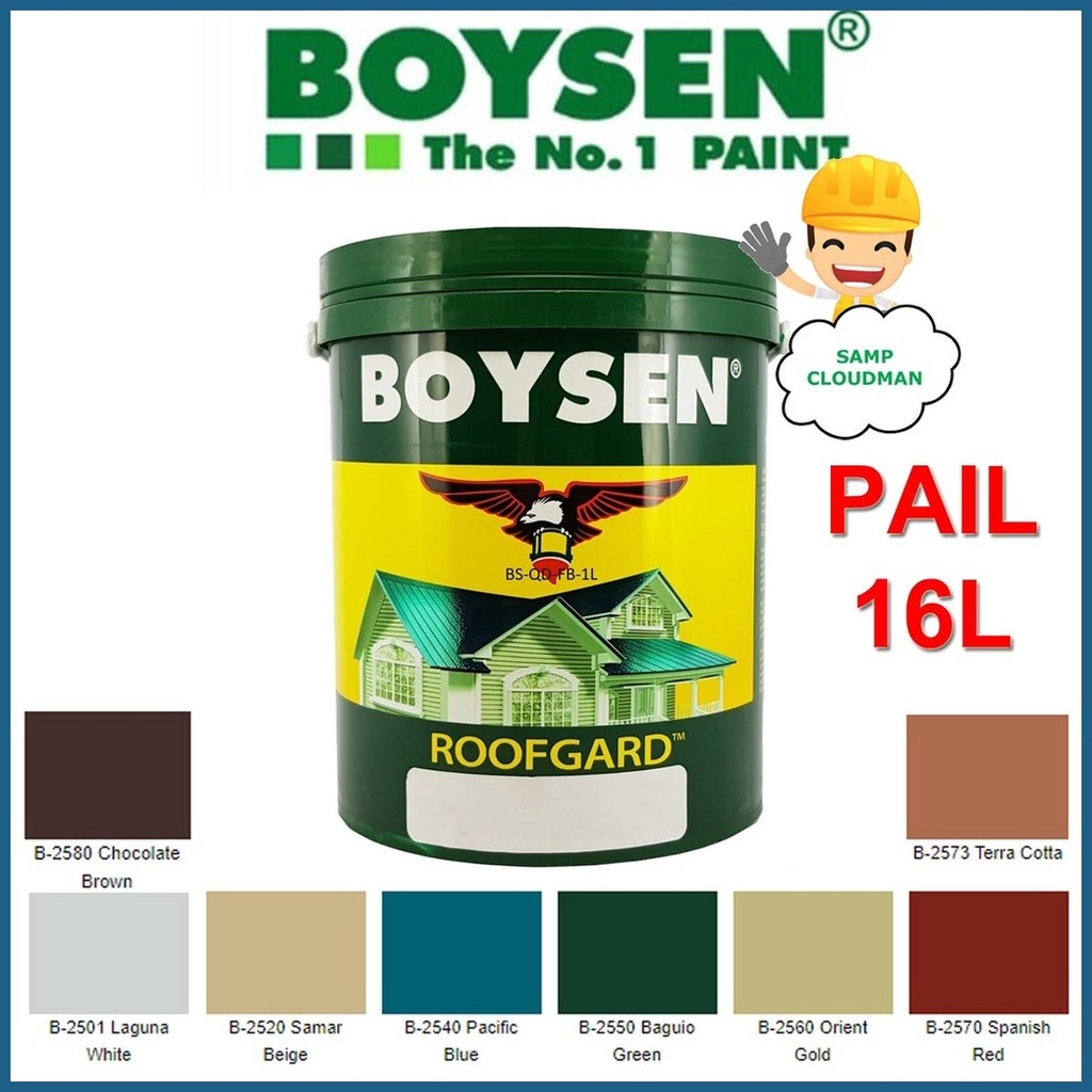 ∫ ∥ ️ Boysen Roofgard Roof Paint PAIL 16 Liters / Roofguard Roof Guard ...
