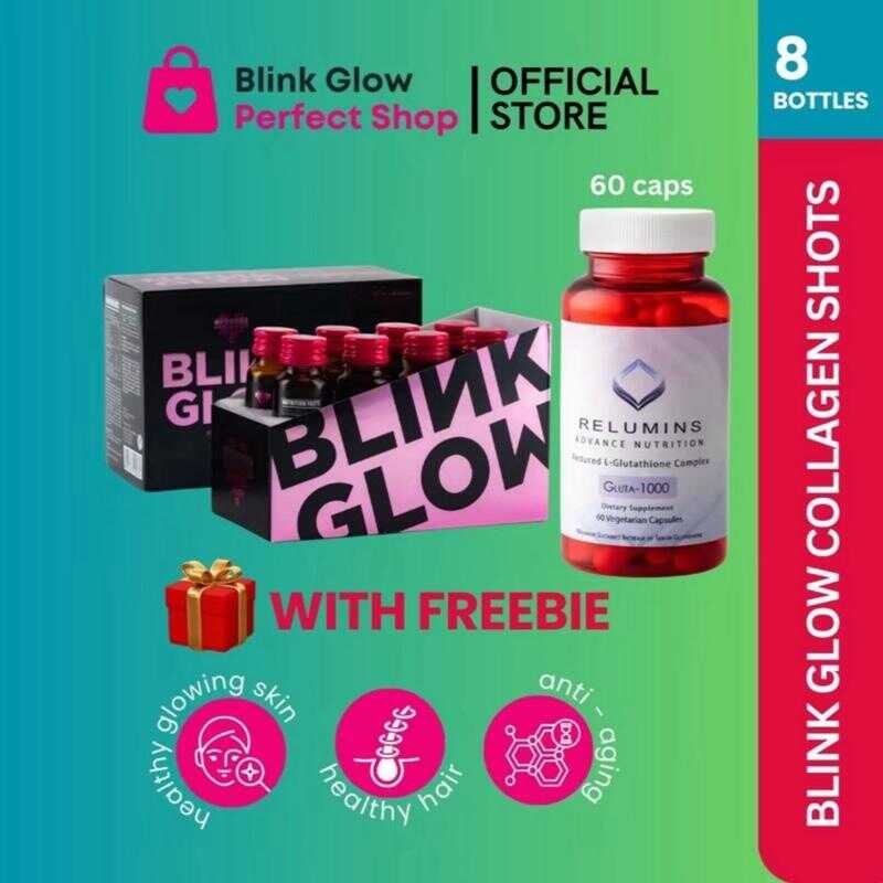 1 Box 8 Bottles Blink Glow Collagen Shot Beauty Supplement | Shopee ...