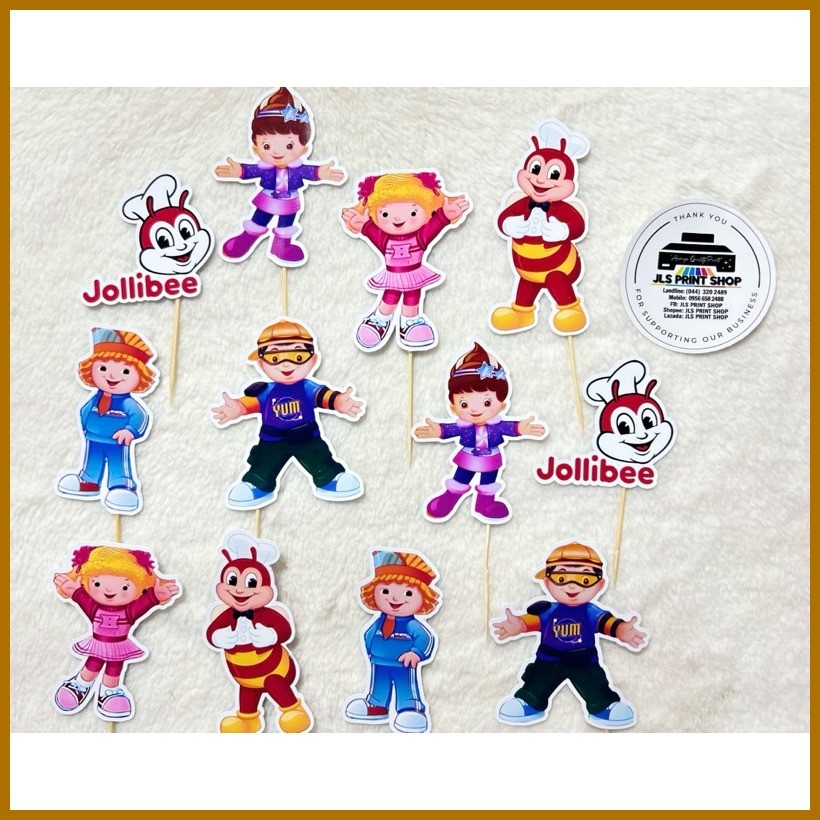 Jollibee and Friends Cupcake Toppers (READY TO SHIP) | Shopee Philippines