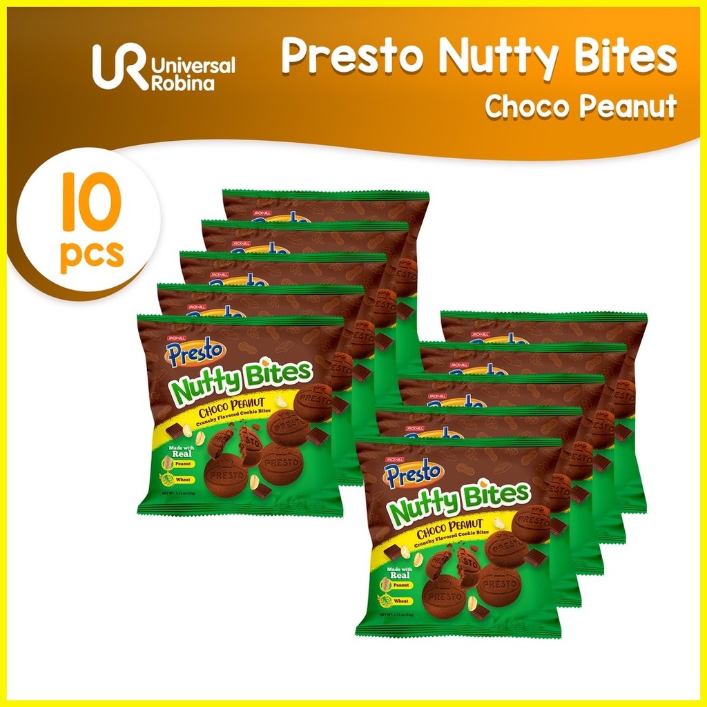 10 x Presto Nutty Bites Choco Peanut (32g) | Shopee Philippines