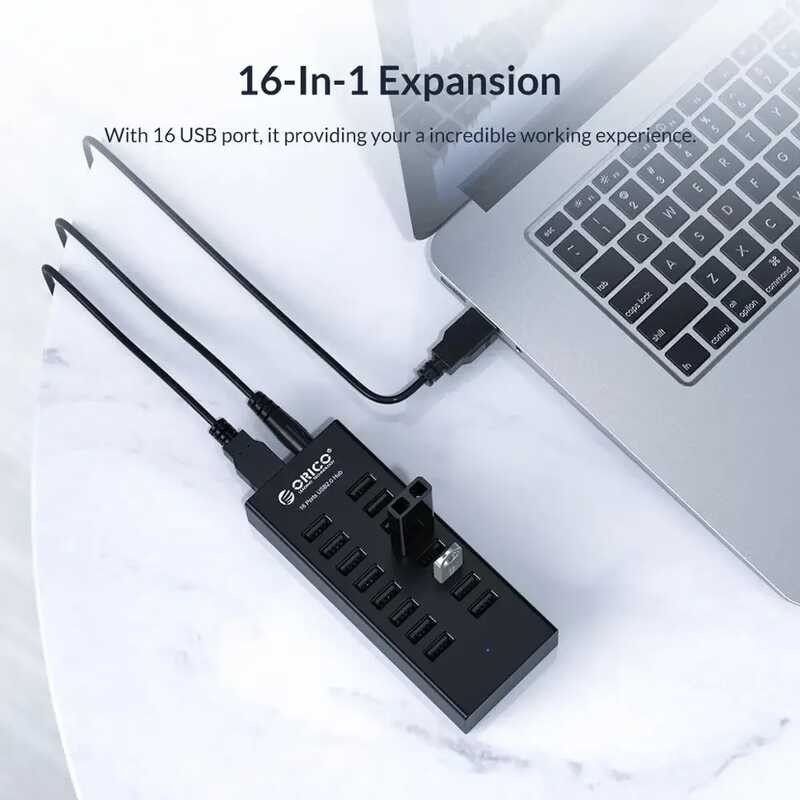 Industrial ORICO Hub Aluminum 16 Port USB Splitter Usb Docking Station ...