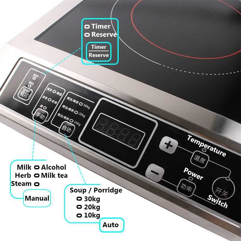 Power High Induction Cooker Flat Cooktop Firepower Control Waterproof ...