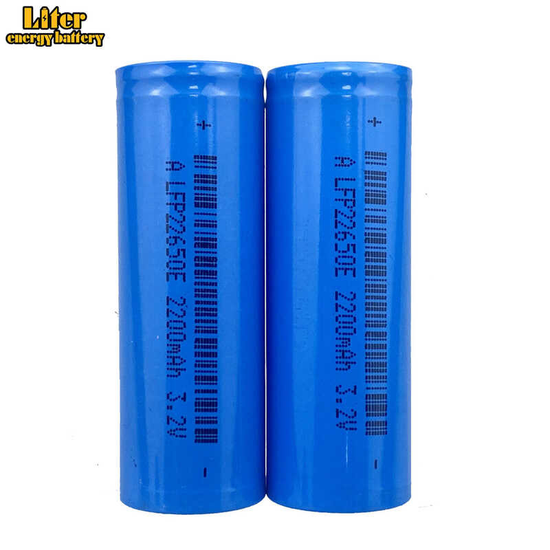 22650 2 Bc Rechargeable Lfr22650 2200Mah 3.2V Lifepo4 Battery Emergency ...