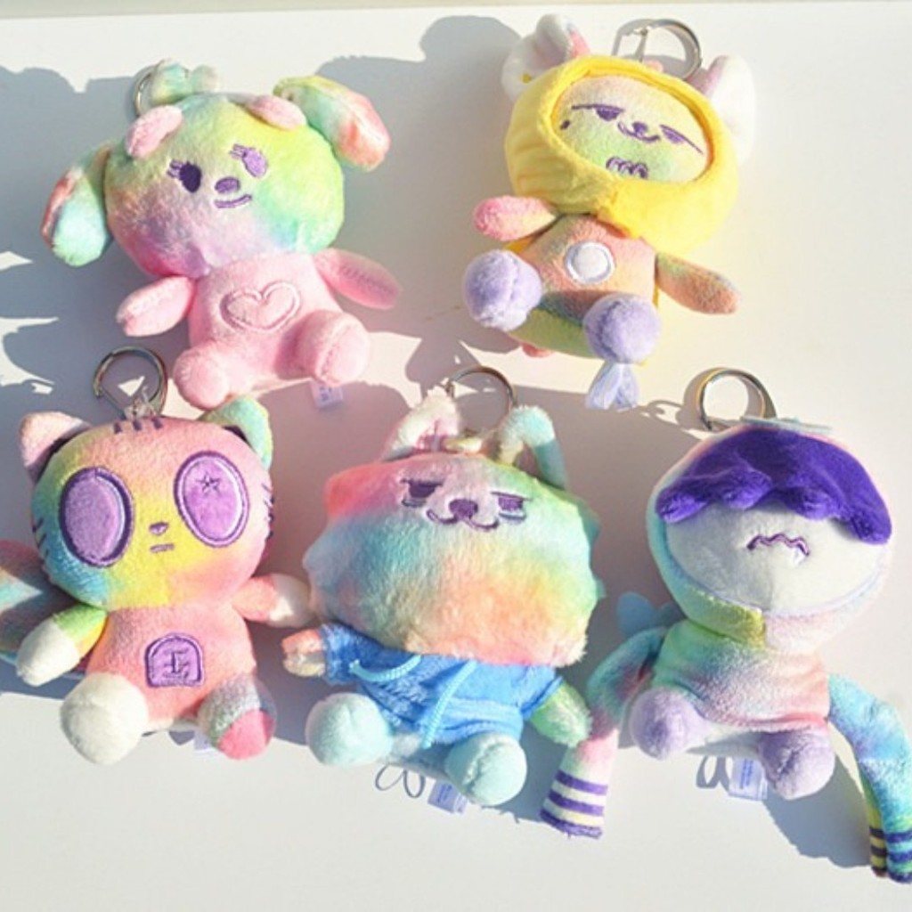 Kpop Idol TXT Sanctuary Rainbow Plush Keyring Doll Keychains | Shopee ...