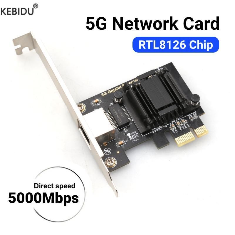 5G Pci-E To Rj45 Rtl8126 Chip Gigabit Ethernet PCI Express Network Card 10/100/2500/5000Mbps For ...