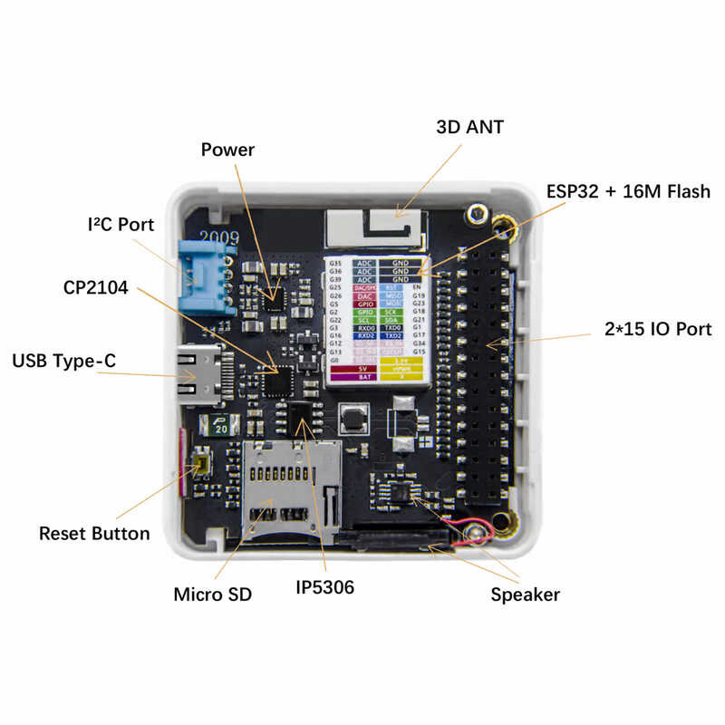 Development ESP32 Board 2.4G WIFI BT Module ESP32-Box Cube-1 8MB RSRAM 16MB Flash Type-C with 2 ...