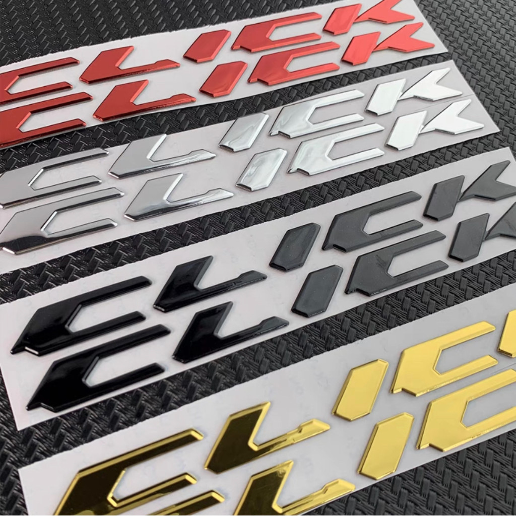 A Pair Honda CLICK 125i or 150i Emboss Logo Letter Sticker 3D Soft ...