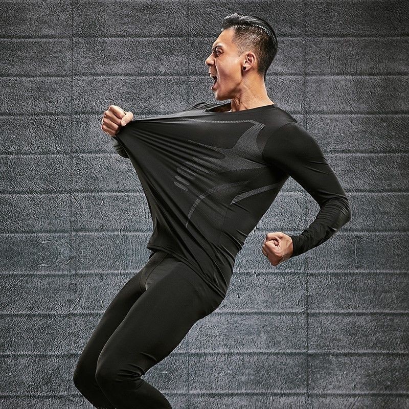 Men's Compression Athletic Set Breathable and Comfortable Sports Base ...