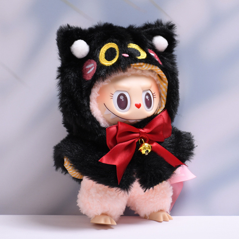Labubu Outfit Plush Cat Panda Cape Clothes for Have A Seat Labubu V1 V2 ...