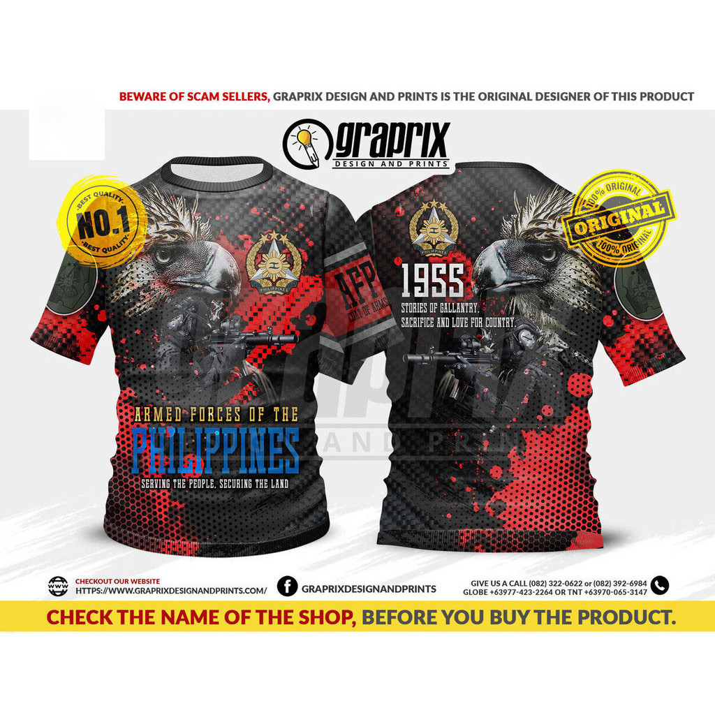 AFP Coat of Arms Tshirt Full Sublimation | Shopee Philippines