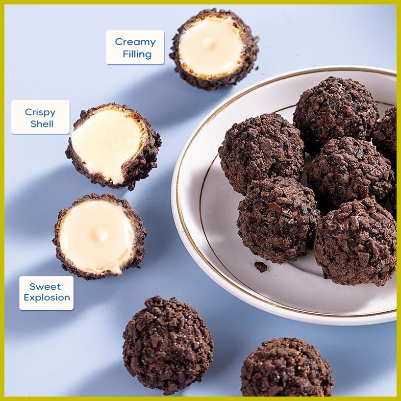 CHOCMET Ice Cream Chocolate Balls Crispy Cookies Biscuits Snacks 100g ...