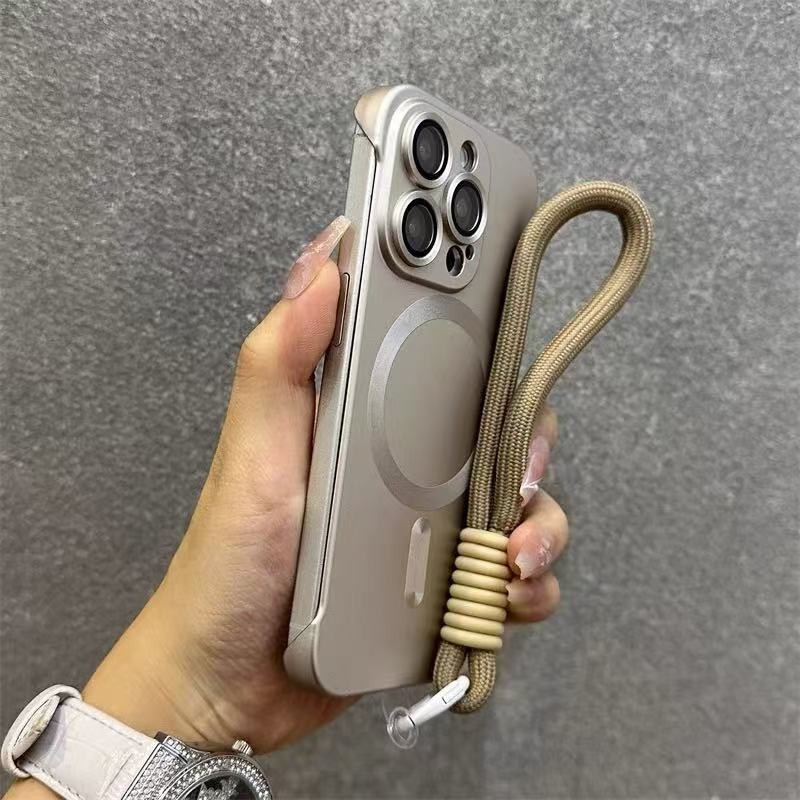 Luxury Frosted Metal Magnetic Bezel-less with Bracelet Phone Case for ...