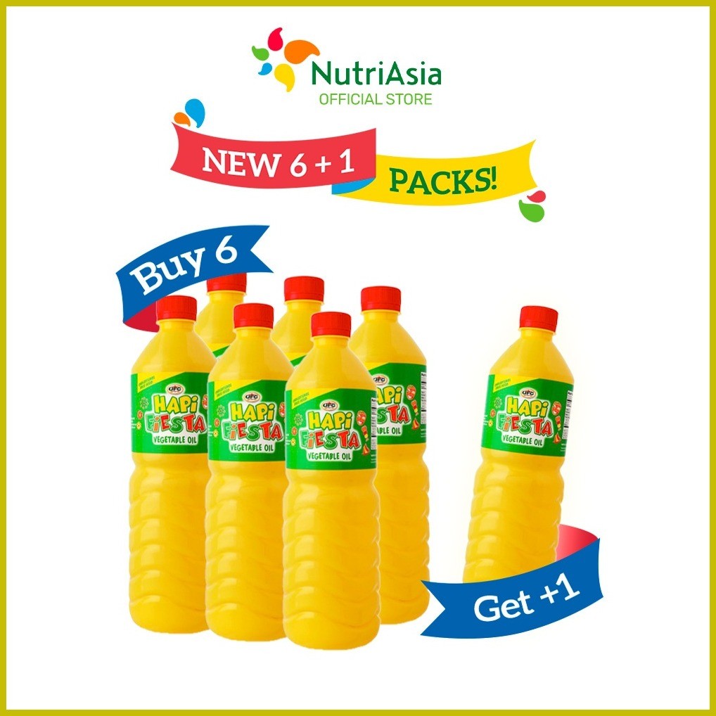 ☪ UFC Hapi Fiesta Vegetable Oil 6+1 Sulit Pack (1l Pet) | Shopee ...