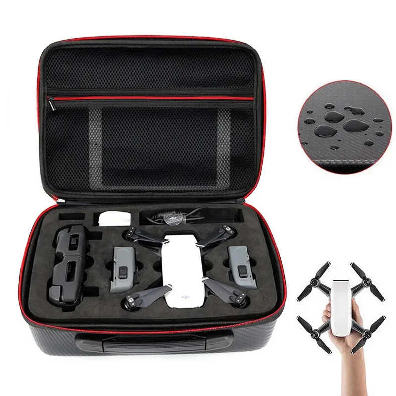 Case Carrying PU Waterproof Storage Box Para Sa DJI Spark Drone Battery ...