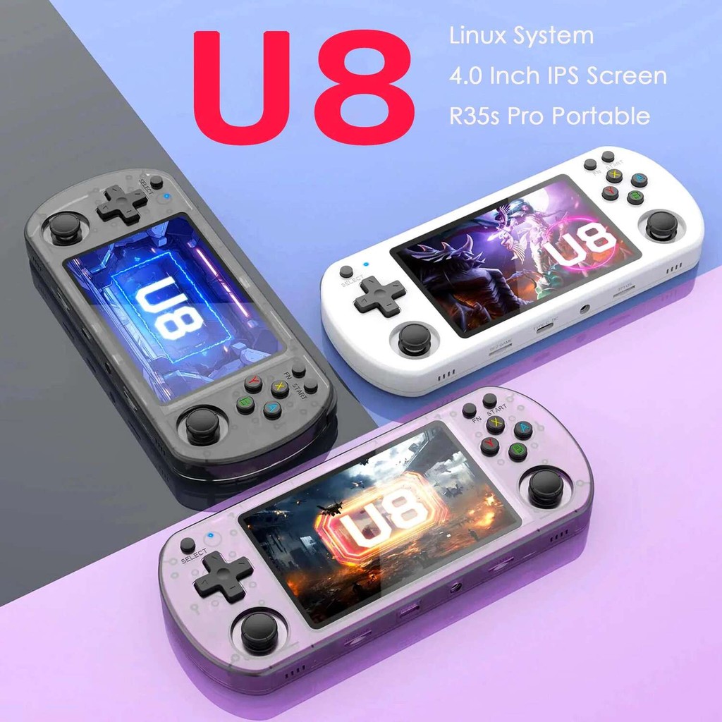 Bagong U8 Retro Portable Video Player Open Source Linux System 4.0-pulgada Full View 128G ...