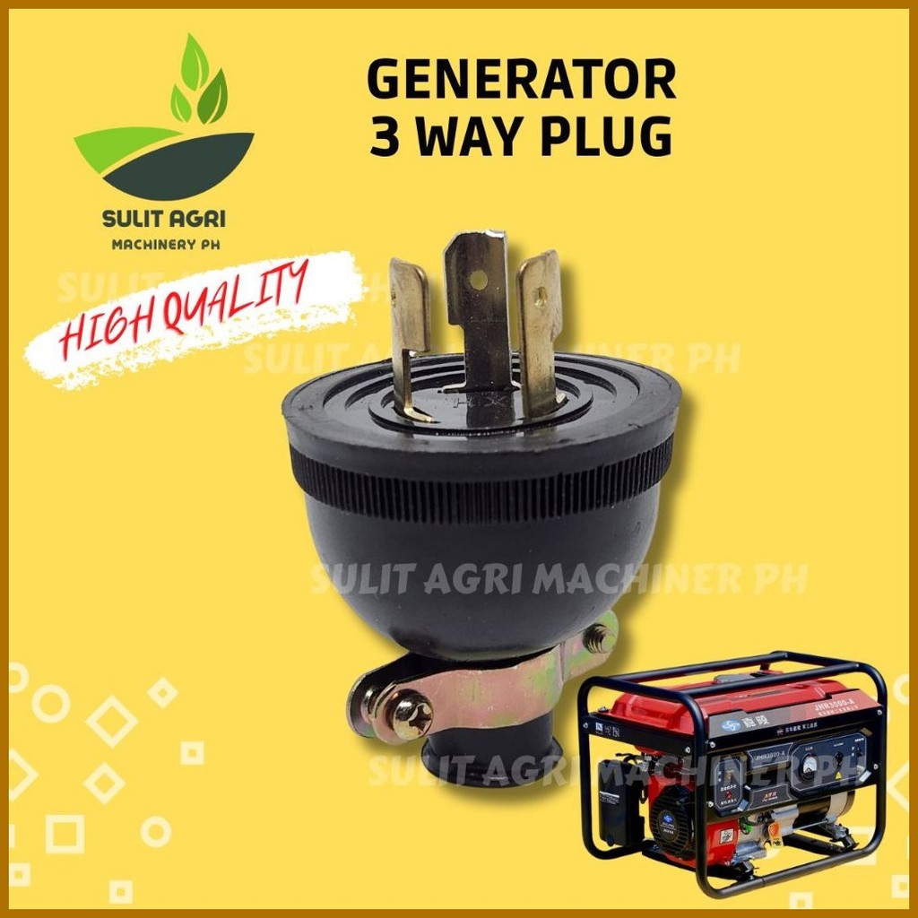 Generator 3 Way Plug 3 Prong Anti Loose Heavy Duty Gasoline Diesel ...