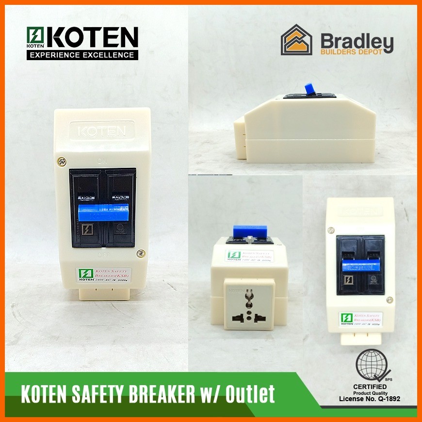ஐ Koten Safety Breaker with Universal Outlet 20A (For Aircon) | Shopee ...